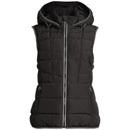 NEW VIEW Damen Steppweste "Nina", schwarz, Gr. XL, uni, Obermaterial: 100% Polyester PES. Futter: 100% Polyester PES. 100% Polyester PES., Westen,