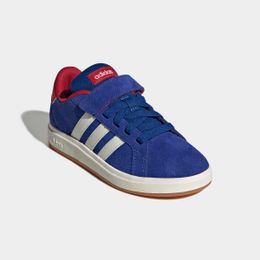 M&auml;dchen Sneaker "GRAND COURT 00S KIDS", adidas Sportswear, Gr. 28, blau, Leder, Textil, Schuhe, Design auf den Spuren des adidas Campus 00, f&uuml;r