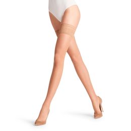 Falke Kinder Halterlose Feinstr&uuml;mpfe "Seidenglatt", Gr. 10,5, beige, Obermaterial: 86% Polyamid PA. 14% Elasthan EL., gl&auml;nzend, Socken