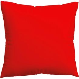 Kissenbezug Schlafgut, B:80cm L:80cm, rot, Mako-Satin, Obermaterial: 100% Baumwolle, Kissenbez&uuml;ge, "Premium Kissenbezug Woven Satin (1 St)",