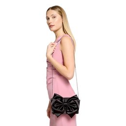 Vera Mont Damen Abendtasche "Damen mit Schleifenknoten"schwarz, Satin, Polyester, Taschen
