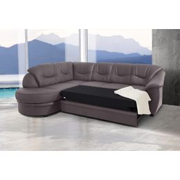 Sit & More Ecksofa SIT & MORE, B:267cm H:90cm T:206cm, braun, NaturLEDER (echtes Rindsleder) in Sitz und R&uuml;cken. Korpus in passendem Kunstleder SOFTLUX