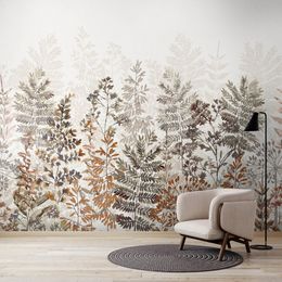 Fototapete "Blatt-Silhouette", B/L: x 2,8m, Rollen: 1, braun, SUPERFRESCO EASY, Wohnzimmer, Tapeten, Design Tapeten