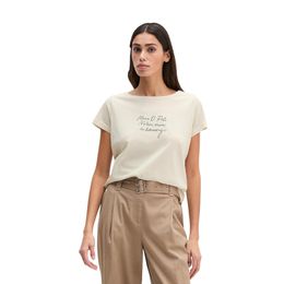 Marc O'Polo MARC O'POLO Damen T-Shirt "aus leichtem Single Jersey", beige, Basic, Gr. XS, bedruckt, Obermaterial: 100% Baumwolle, Shirts
