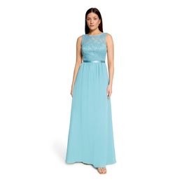 Vera Mont Damen Cocktailkleid "Damen mit Spitze", blau, festlich, Gr. 30, Chiffon, Obermaterial: 100% Polyester. Futter: 100% Polyester, Kleider
