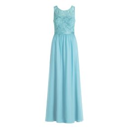Vera Mont Damen Cocktailkleid "Damen mit Spitze", blau, festlich, Gr. 36, Chiffon, Obermaterial: 100% Polyester. Futter: 100% Polyester, Kleider