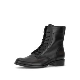 Gabor Damen Schn&uuml;rstiefelette, Gr. 38,5schwarz, Kalbsleder, unifarben, Basic, Schuhe, Blockabsatz, Schn&uuml;rboots mit herausnehmbarer Innensohle