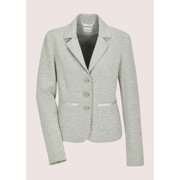 Madeleine Mode MADELEINE Damen Jackenblazer "Jerseyblazer Kurzblazer mit Wabenmuster", grau, Modern, Gr. 48, Obermaterial: 65% Polyester PES. 30% Viskose CV. 5%