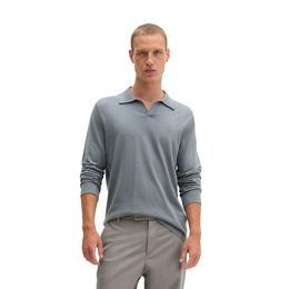 Marc O'Polo MARC O'POLO Herren Langarm-Poloshirt "aus Bio-Baumwoll-Kaschmir-Mix"schwarz pepper, Gr. XL, unifarben, Obermaterial: 95% Baumwolle, 5% Kaschmir,