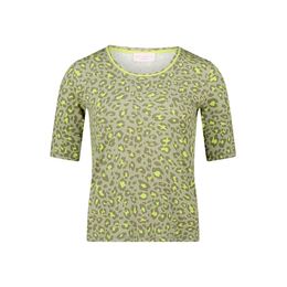Betty Barclay Damen Kurzarmshirt "Damen mit Rippenstruktur", gr&uuml;n, Gr. 48, Rippware, Obermaterial: 95% Baumwolle, 5% Elasthan, Shirts