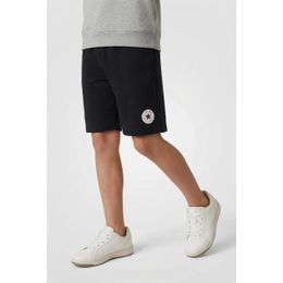 Converse Jungen Sweatshorts "f&uuml;r Kinder", schwarz, Gr. 146, bedruckt, unifarben, Sweatware, Obermaterial: 60% Baumwolle, 40% Polyester, Hosen, f&uuml;r