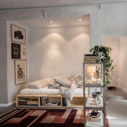 Stauraumbett Karup Design, B:107cm H:29cm L:205cm, braun, Betten, "Ziggy Bed, Stauraumbett, FSC-zertifiziertes Massivholz made in Europe", mit 3