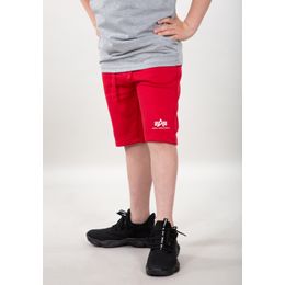 M&auml;dchen Sweatshorts "Basic Jogger Short SL Kids", rot, Gr. 14, Alpha Industries, Obermaterial: 80% Baumwolle, 20% Polyester, Hosen