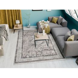 Teppich, B:240cm H:7mm L:340cm, grau, OCI DIE TEPPICHMARKE, Obermaterial: 52% Polyacryl, 48% Modal, Wohnzimmer, Teppiche, "MYSTIC BAZAAR", orient