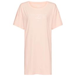 VIVANCE DREAMS BY LASCANA Nachthemd pink Gr. 36/38 f&uuml;r Damen. Rundhals und Print. Loose Fit. Nachhaltig.