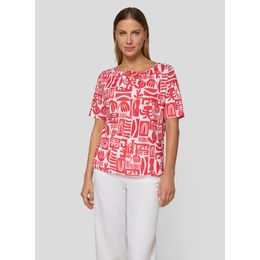 Rabe Damen Print-Shirt "T-Shirt", rot, Gr. 50, gemustert, 50% Baumwolle, 50% Viskose, Shirts