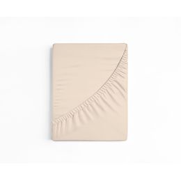 Spannbettlaken bellana, beige, Jersey, Obermaterial: 100% Baumwolle, Bettlaken, "SleepStyle, aus 100% Baumwolle", formstabil und pflegeleicht, f&uuml;r