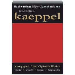 Spannbettlaken Kaeppel, L:200cm, rot, Biber, Obermaterial: 100% Baumwolle, Bettlaken, "Spannbettlaken Biber", 100% Baumwolle, kuschelig weich ideal