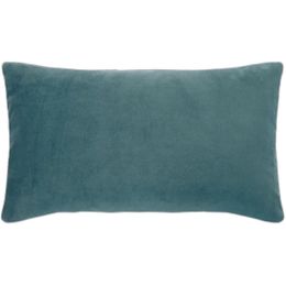Dekokissen Pad, B:35cm H:2cm L:60cm, blau, Polyester, Dekokissen_Sitzkissen_Kissenh&uuml;llen, "Elegance", Design als Basic, aus Samt, elegante Optik