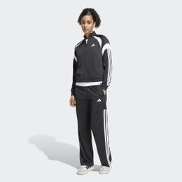 Damen Trainingsanzug "W TEAMSPORT TS", schwarz-wei&szlig;, Gr. XS, adidas Sportswear, Obermaterial: 100% Polyester, Sportanz&uuml;ge, f&uuml;r Erwachsene, 2-teilig,