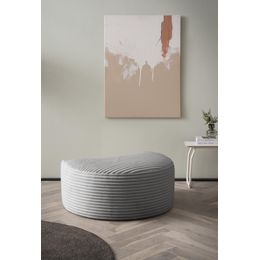 Hocker, B:94cm H:45cm T:63cm, grau, LeGer Home by Lena Gercke, Wohnzimmer, Hocker, "ISALIE Cord, passend zur Serie ISALIE", gepolstert, kombinierbar