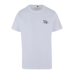 MisterTee Herren T-Shirt "MisterTee Herren Penne Va Bene Tee EMB", wei&szlig;, Gr. M, bedruckt, 100% Baumwolle, Shirts