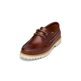 Marc O'Polo MARC O'POLO Herren Bootsschuh "aus weichem Rindleder", Gr. 41, braun, Obermaterial: 100% Leder, unifarben, Schuhe