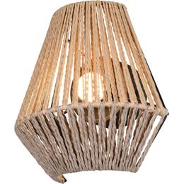 LED Wandleuchte "LIRA, Akku Wandlampe, USB Ladeanschluss, 1,5W 140 Lumen 3000K warmwei&szlig;", 1, H: 19cm, 1 Stk.braun, REALITY LEUCHTEN, Leuchten,