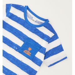 IDO Jungen T-Shirt "BABY BOY SUMMER T-SHIRT", blau, Gr. 116, 100% Baumwolle, Shirts