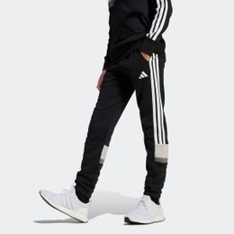 M&auml;dchen Sporthose "J 3S TIB FL PT", schwarz, Gr. 176, adidas Sportswear, Obermaterial: 70% Baumwolle, 30% Polyester, Hosen, f&uuml;r Kinder, mit Gummizug,