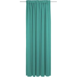 Vorhang Adam, B:141cm H:175cm, blau, Baumwolle (Bio-Baumwolle), Wohnzimmer, Gardinen, "Uni Collection, Made in Germany", Blickdichter aus 100%