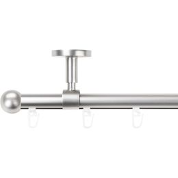 Gardinenstange SN DECO GROUP, L:220cm &Oslash;:19mm, silber, Gardinenstangen, "Gardinenstange Innenlauf Stra&szlig;burg &Oslash; 19 mm, 1-l&auml;ufig, Fixma&szlig;"