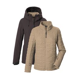 Killtec Damen 3-in-1-Funktionsjacke "KOW 20 WMN JCKT", braun, Gr. 40, Obermaterial: 100% Polyamid.Futter: 100% Polyamid.F&uuml;llung: 100% Polyester,