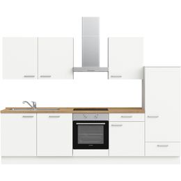 K&uuml;chenzeile Nobilia, B:300,3cm H:216,6cm T:60cm, wei&szlig;, Komplettk&uuml;chen-Sets, ""Touch I", NEU: individuell anpassbar mit gratis Profi-Beratung",