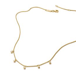 Thomas Sabo Damen Kette mit Anh&auml;nger "Kette mit Sternen gelbgoldfarben", 45, Metall, gold, Metall, Halsketten, mit Zirkonia (synth.)