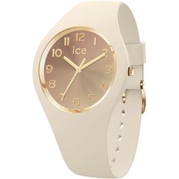 Ice Watch ICE-WATCH Damen Quarzuhr "ICE sunset - S37 - 3H", beige, Armbanduhren, Armbanduhr, Damenuhr, Silikonarmband, Wasserdicht bis 10 bar, analog