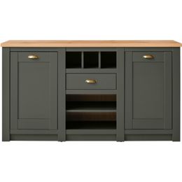 Sideboard Home Affaire, B:145cm H:83cm T:41cm, gr&uuml;n, Holzwerkstoff, Wohnzimmer, Sideboards, "Cambridge, moderner Schrank, Kommode im Landhausstil",