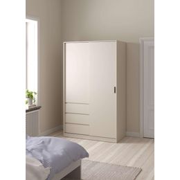 Schiebet&uuml;renschrank Home Affaire, B:118,5cm H:200,4cm T:60cm, beige, Holzwerkstoff, Schlafzimmer, Schr&auml;nke, "Naia - moderner & langlebiger