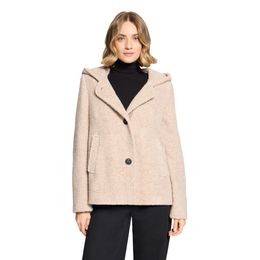 Gil Bret Damen Wolljacke, beige, Gr. 36, unifarben, Fleece, Obermaterial: 60% Wolle, 22% Polyamid, 13% Polyester, 5% diverse Faserarten, Jacken,