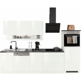 K&uuml;chenzeile KOCHSTATION, B:300cm T:60cm, bunt, Komplettk&uuml;chen-Sets, "KS-Virginia,neu in verbesserter Ausf&uuml;hrung", Breite 300 cm, Soft-Close,
