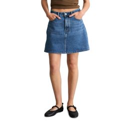 Marc O'Polo Damen Jeansrock "aus Rigid Denim", blau, Gr. XS, MARC O'POLO DENIM, unifarben, Obermaterial: 100% Baumwolle, R&ouml;cke