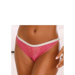 Damen String "Viola", VIVANCE BY LASCANA, Gr. 40, pink, Microtouch, Obermaterial: 86% Polyamid, 14% Elasthan, Unterhosen, aus Spitze, mit anteilig