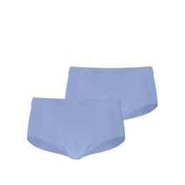 Puma Damen Panty "Puma WOMEN INVISIBLE COTTON MINI SHORTS 2P", Gr. S, blau, Jersey, Obermaterial: 88% Baumwolle, 12% Elasthan, Unterhosen, nahtlose