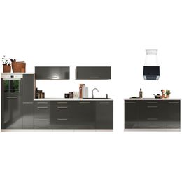 K&uuml;che respekta, B:310cm H:200cm T:60cm, grau, Komplettk&uuml;chen-Sets, "Amanda", Breite 310/160 cm, mit Soft-Close, exklusiver Konfiguration f&uuml;r OTTO