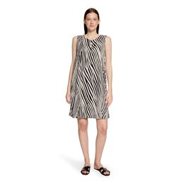 Betty Barclay Damen Sommerkleid "Damen ohne Arm"schwarz, beige, Gr. 40, Obermaterial: 55% Leinen, 45% Viskose, Kleider
