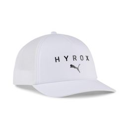 Puma Herren Trucker Cap "X HYROX TRUCKER CAP", wei&szlig;, bedruckt, Baumwolle, Caps, sportlicher Stil, mit gebogenem Schirm, mit Snapback-Verschluss