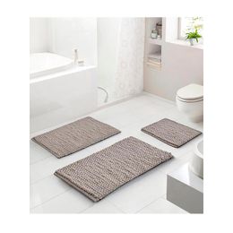 Badematte Grund, beige, Badematten