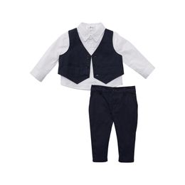bonprix Jungen Anzugwestewei&szlig;, dunkelblau, Gr. 98, Obermaterial: 100% Baumwolle. Futter: 100% Polyester. Oberteil: 100% Baumwolle, Westen, Set aus