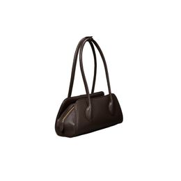 Calvin Klein Damen Schultertasche "EMBLEM TRIO PEBBLE SHOULDER BAG", braun, Lederimitat, unifarben, Taschen, Henkeltasche, Handtasche mit Schmucklogo