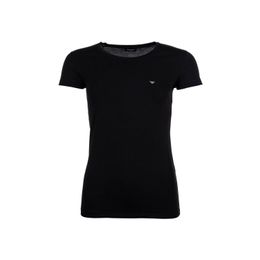 Emporio Armani Damen T-Shirt "T-Shirt ESSENTIAL STUDS 1er Pack", schwarz, Gr. L, Obermaterial: 95% Viskose CV. 5% Elasthan EL., Shirts
